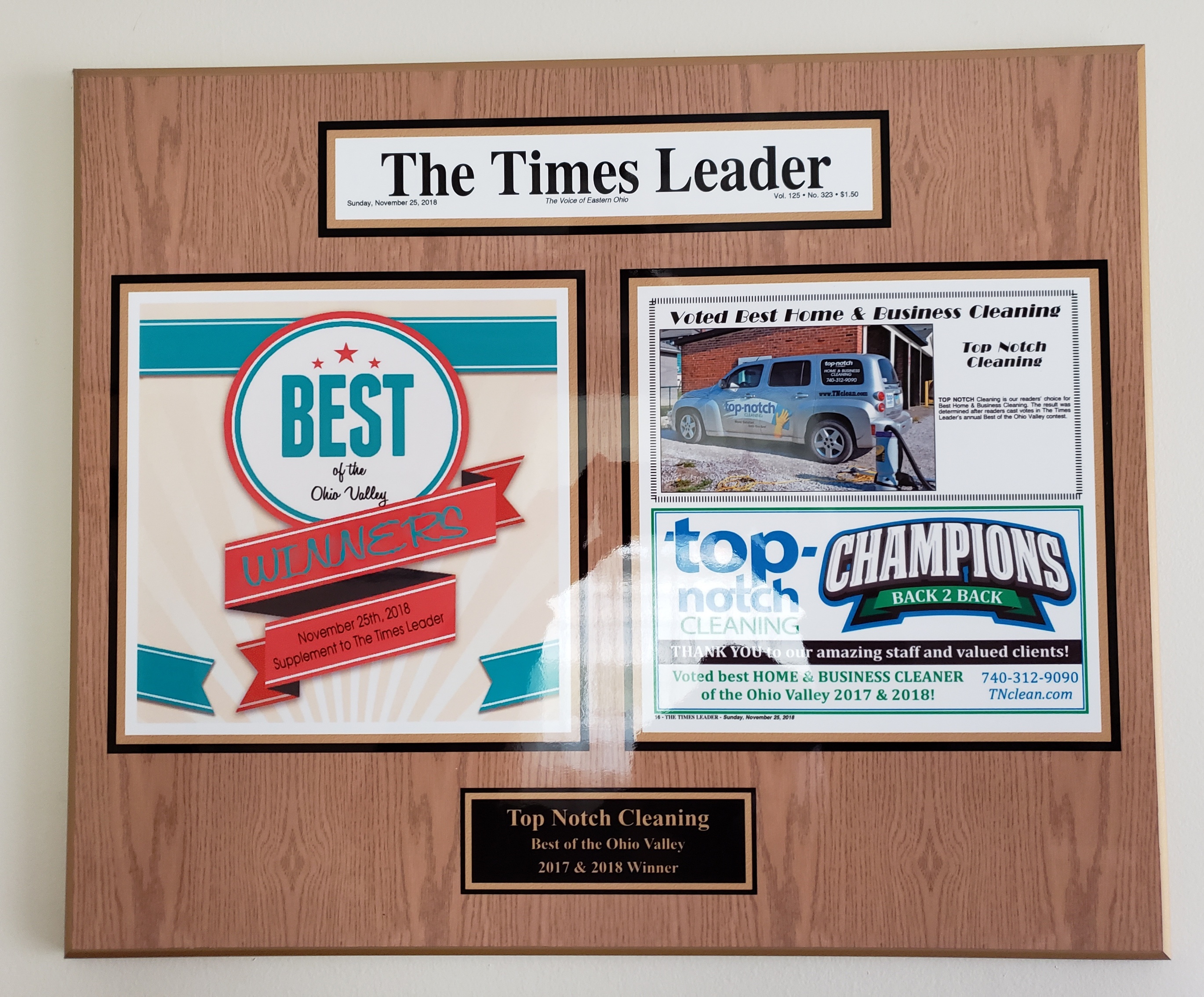 2020 Award | Top-Notch Cleaning, LLC.